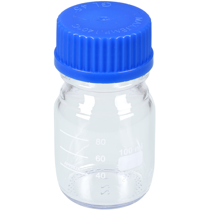 Glass sample bottles - clean and safe storage of samples Schraubverschluss 100 ml